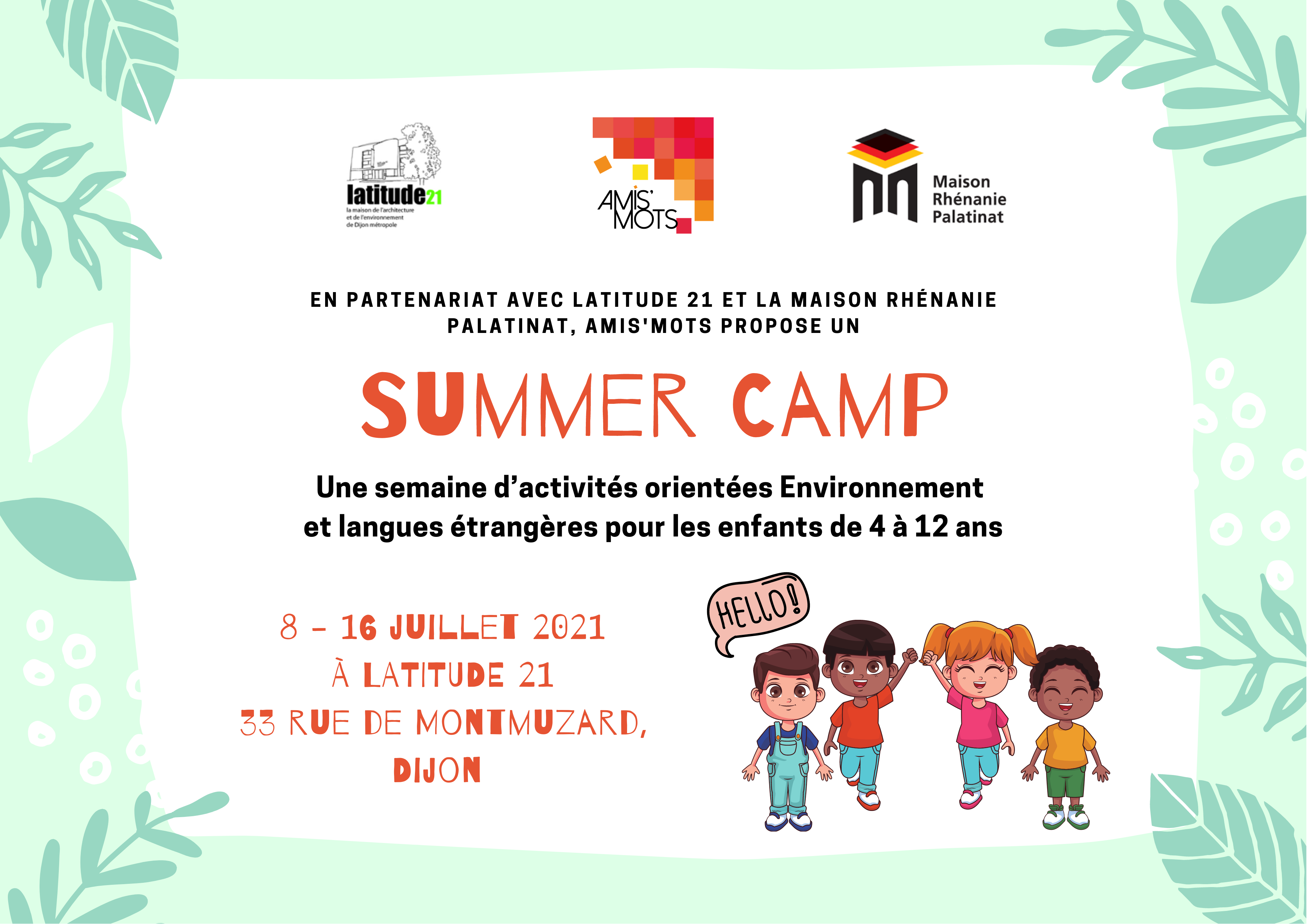 Inscriptions au Summer Camp 2021